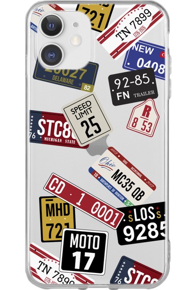 Caseland Apple iPhone 11 Uyumlu Tickets Desenli Şeffaf Telefon Kılıfı