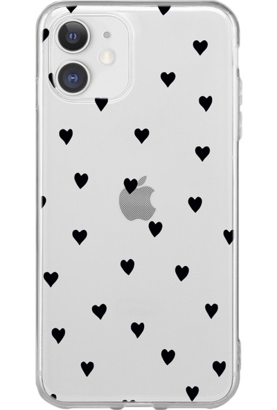 Caseland Apple iPhone 11 Uyumlu Kalpler Desenli Şeffaf Telefon Kılıfı Caseland Apple iPhone 11 Uyumlu Kalpler Desenli Şeffaf Telefon Kılıfı