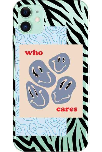 Caseland Apple iPhone 11 Uyumlu Who Cares Desenli Şeffaf Telefon Kılıfı Caseland Apple iPhone 11 Uyumlu Who Cares Desenli Şeffaf Telefon Kılıfı