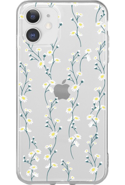 Caseland Apple iPhone 11 Uyumlu Papatya Sarmaşığı Desenli Şeffaf Telefon Kılıfı Caseland Apple iPhone 11 Uyumlu Papatya Sarmaşığı Desenli Şeffaf Telefon Kılıfı