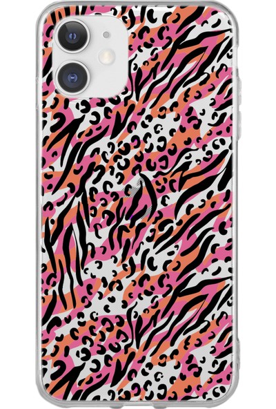 Caseland Apple iPhone 11 Uyumlu Renkli Zebra Desenli Şeffaf Telefon Kılıfı Caseland Apple iPhone 11 Uyumlu Renkli Zebra Desenli Şeffaf Telefon Kılıfı