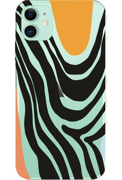Caseland Apple iPhone 11 Uyumlu Zebra Tasarım Desenli Şeffaf Telefon Kılıfı