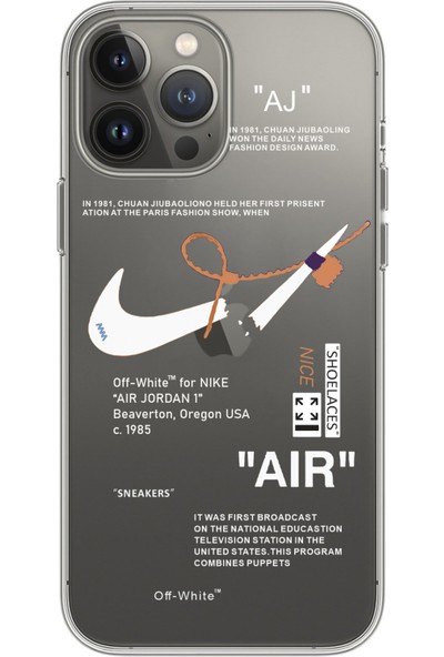 Caseland Apple iPhone 13 Pro Uyumlu Air Desenli Şeffaf Telefon Kılıfı