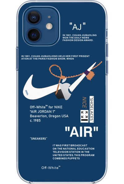 Caseland Apple iPhone 12 Uyumlu Air Desenli Şeffaf Telefon Kılıfı