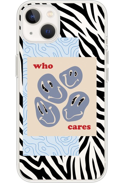 Caseland Apple iPhone 13 Uyumlu Who Cares Desenli Şeffaf Telefon Kılıfı Caseland Apple iPhone 13 Uyumlu Who Cares Desenli Şeffaf Telefon Kılıfı