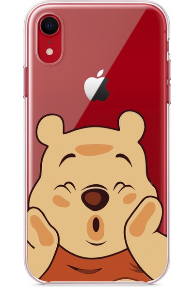 Caseland Apple iPhone Xr Uyumlu Winnie The Pooh Desenli Şeffaf Telefon Kılıfı