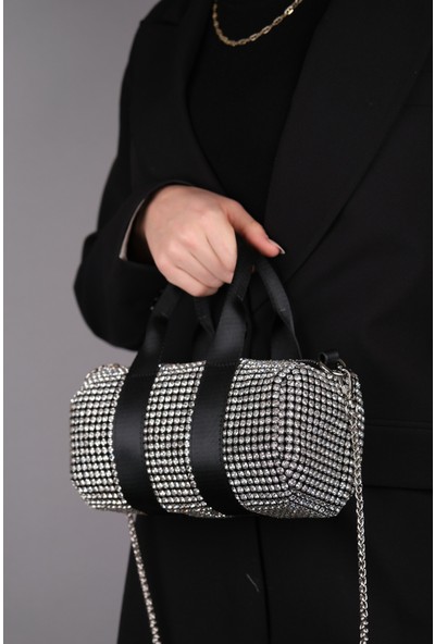 Luvi Alıen Siyah Taşlı Kadın El Çantası Luvi Alıen Siyah Taşlı Kadın El Çantası