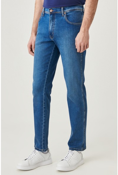 Wrangler Texas Slim Fit Normal Bel Denim Esnek Jean Kot Pantolon