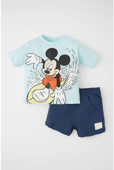 DeFacto Erkek Bebek Disney Mickey & Minnie Lisanslı Regular Fit Pamuklu Kısa Kollu Tişört Şort Takım X8463A222SM DeFacto Erkek Bebek Disney Mickey & Minnie Lisanslı Regular Fit Pamuklu Kısa Kollu Tişört Şort Takım X8463A222SM