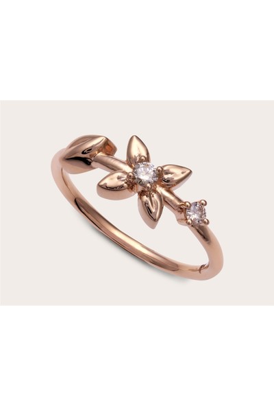 Atiye Pırlanta Altın Çiçek Pırlanta Yüzük