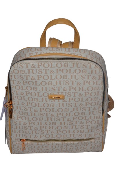 Just Polo Monogram Desenli Sırt Çantası Just Polo Monogram Desenli Sırt Çantası