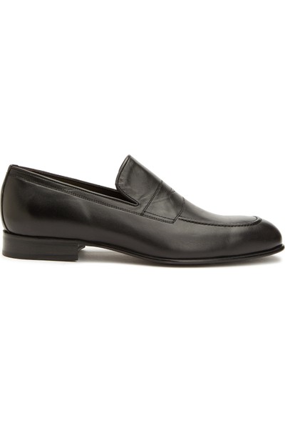 George Hogg Siyah Erkek Deri Loafer