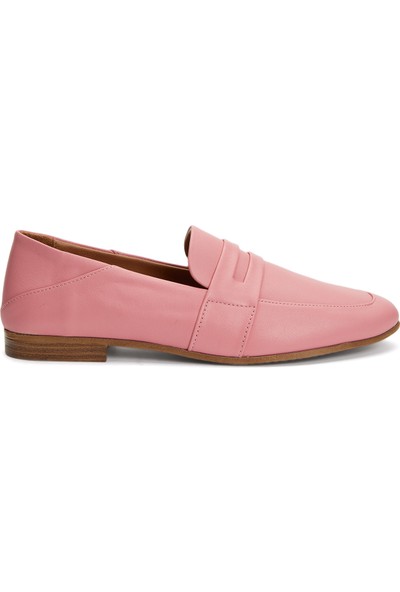 Divarese Pembe Kadın Deri Loafer