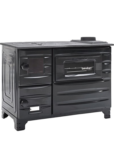 Çalışkan Tuğlalı Lüks Siyah Kuzine Soba Çalışkan 212 Çalışkan Tuğlalı Lüks Siyah Kuzine Soba Çalışkan 212