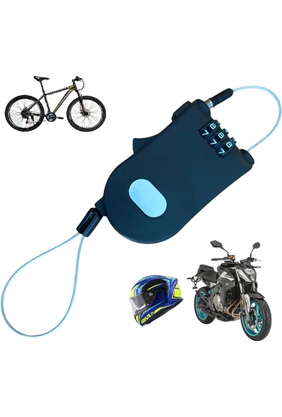 By Mac Şifreli Motosiklet Kask ve Bisiklet Kilidi