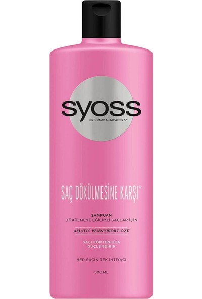 Syoss Şampuan Saç Dökülmesine Karşı 500 ml