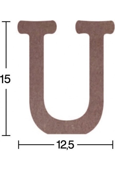 Istanbul Hobi 18 mm 'u' Harfi