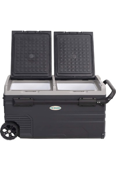 Fridgers 75LT Araç Buzdolabı & Dondurucu 12/24V Lg Kompresör, Çift Kapak, Çift Kabin, Tekerli, Çekme Kollu DE75 (Aküsüz Model) Fridgers 75LT Araç Buzdolabı & Dondurucu 12/24V Lg Kompresör, Çift Kapak, Çift Kabin, Tekerli, Çekme Kollu DE75 (Aküsüz Model)