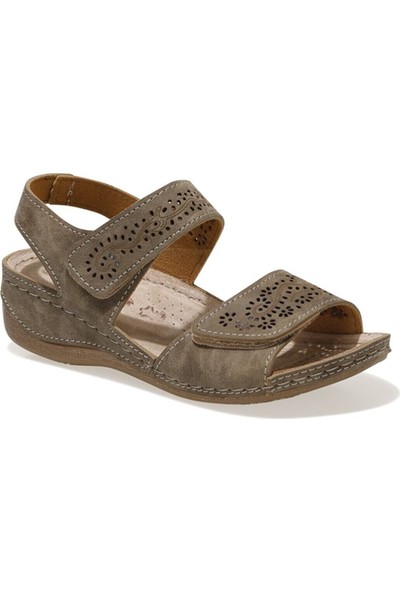 Polaris 157359 Kum Rengi Cırtlı Kadın Sandalet