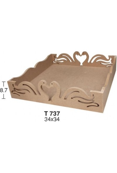 Istanbul Hobi Kare Kuğulu Tepsi