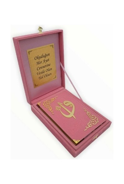 Kuranı Kerim Seti Plaketli Kadife Kutulu Orta Boy Pembe - Ahmet Hüsrev Altınbaşak (Ciltli) Kuranı Kerim Seti Plaketli Kadife Kutulu Orta Boy Pembe - Ahmet Hüsrev Altınbaşak (Ciltli)