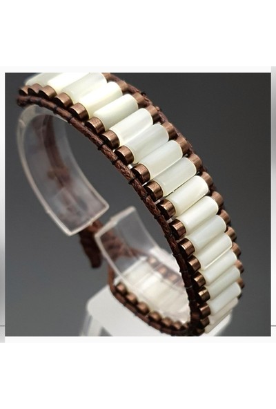 Seven Art Jewelry Sedef Bileklik / Silindir Bileklik / Beyaz Bileklik Seven Art Jewelry Sedef Bileklik / Silindir Bileklik / Beyaz Bileklik