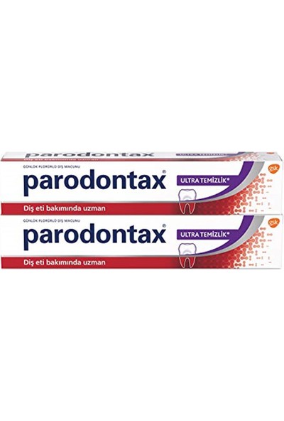 Parodontax Ultra Temizlik Diş Macunu 75ml + 75ml Avantajlı Paket 2 Paket (2 X 75 Ml) Parodontax Ultra Temizlik Diş Macunu 75ml + 75ml Avantajlı Paket 2 Paket (2 X 75 Ml)