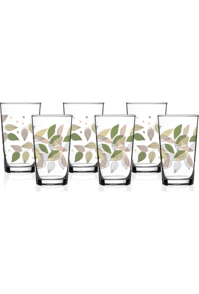 Mary Liz Black Leaf 6'lı Kahve Yanı Su Bardağı