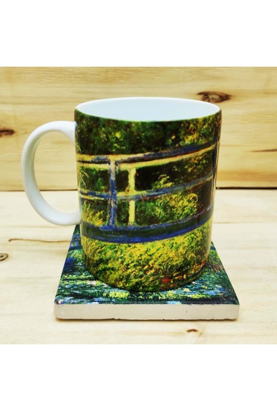 Harikapoli Claude Monet Set 8 - Kupa-Traverten Bardak Altlığı 1 Harikapoli Claude Monet Set 8 - Kupa-Traverten Bardak Altlığı 1