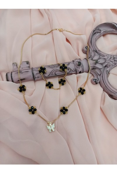 My'elle Tasarım Kristal Taş Detaylı Kolye ve Bileklik Seti