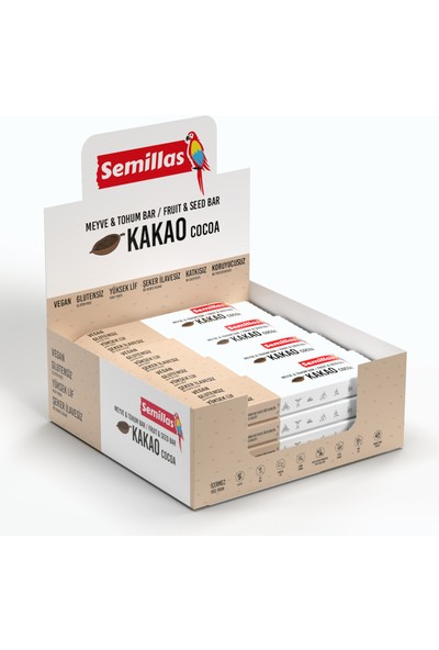 Semillas Kakao Meyve ve Tohum Bar 35GR x 12 Adet Semillas Kakao Meyve ve Tohum Bar 35GR x 12 Adet