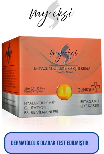myeksi Glutatyon & Kolajen İçeren Beyazlatıcı/Leke Karşıtı Krem myeksi Glutatyon & Kolajen İçeren Beyazlatıcı/Leke Karşıtı Krem