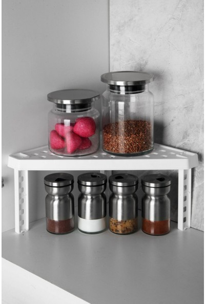 Kitchen Life Tek Katlı Ayaklı Portatif Üçgen Raf Düzenleyici