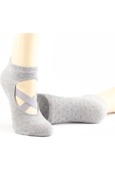 Flora Yoga Pilates Çorabı 3 Lü Kaydırmaz Taban Yıldız Baskılı