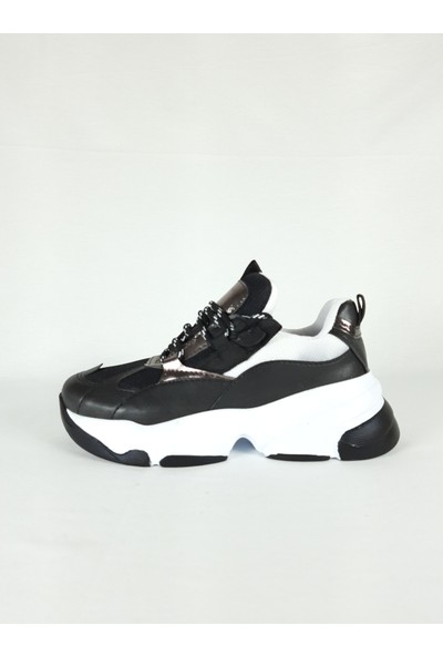 Seem Shoes Rio Siyah Beyaz Kadın Spor Ayakkabı Sneaker