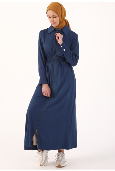 ALLDAY Fermuarlı Viskon Ferace