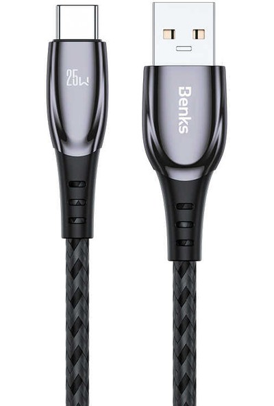 Benks D40 25W Type-C USB Kablo 2m Benks D40 25W Type-C USB Kablo 2m