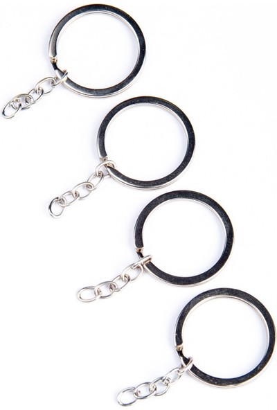 Aklar Çanta 100 Adet Zincirli Anahtarlık Halkası Amigurumi Makrome Anahtarlık