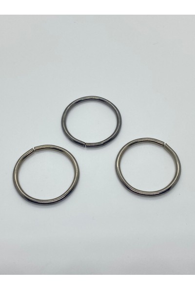 10 Adet Yuvarlak Halka Siyah 5CMX5MM