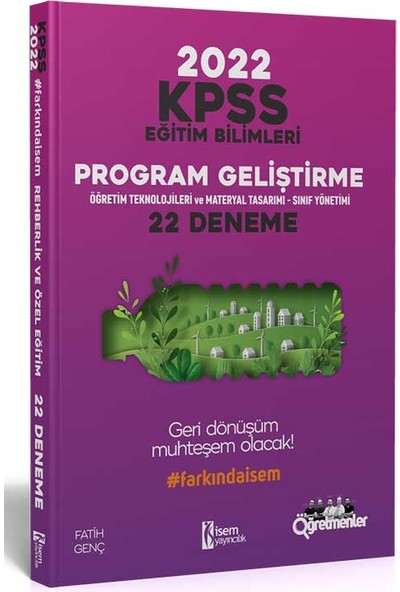İSEM Yayıncılık Isem 2022 KPSS Eğitim Bilimleri Program Geliştirme 22 Deneme Isem Yayıncılık İSEM Yayıncılık Isem 2022 KPSS Eğitim Bilimleri Program Geliştirme 22 Deneme Isem Yayıncılık