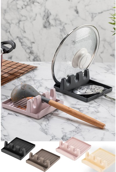 Kitchen Life Tencere Kapak Tutucu ve Kaşıklık - Tencere Kapağı Standı Kirli Kaşıklık Kepçe Altlığı Düzenleyici Organizer Kitchen Life Tencere Kapak Tutucu ve Kaşıklık - Tencere Kapağı Standı Kirli Kaşıklık Kepçe Altlığı Düzenleyici Organizer