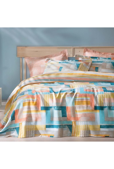 Yataş Bedding Chester Çift Kişilik Pike Takımı - Turuncu