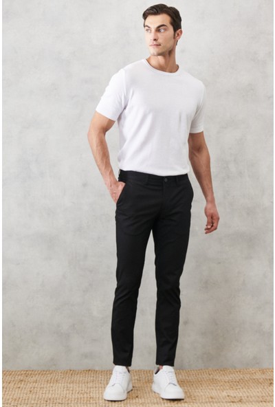 Altınyıldız Classics Slim Fit Armürlü Yan Cepli Pamuklu Chino Pantolon