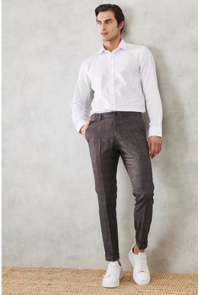Altınyıldız Classics Slim Fit Dar Kesim Yan Cepli Beli Lastikli Pantolon