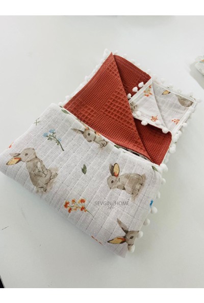 Sevgin Home Müslin Pikeli Battaniye %100 Pamuk