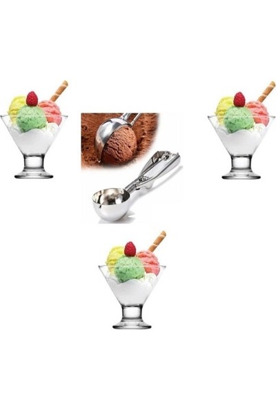Paşabahçe E Ville 4 Parça Dondurmalık ve Tatlı Sunum Set