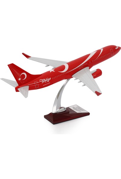 Zekupp Boeing 737-800 Türkiye Özel Tasarımlı 1/100 Maket Uçak, Model C Zekupp Boeing 737-800 Türkiye Özel Tasarımlı 1/100 Maket Uçak, Model C