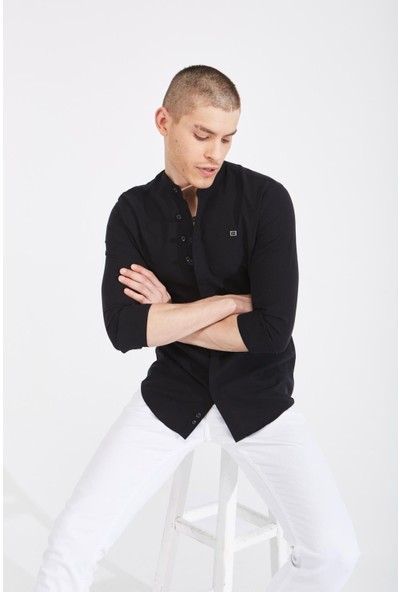 Hobi Club Hakim Yaka Keten Gömlek