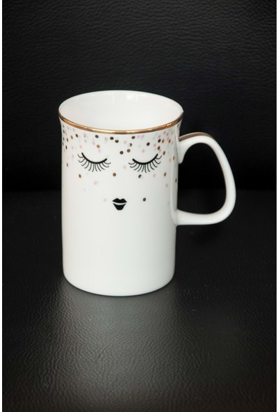 Smile Altın Yaldızlı Porselen Kupa Smile Altın Yaldızlı Porselen Kupa