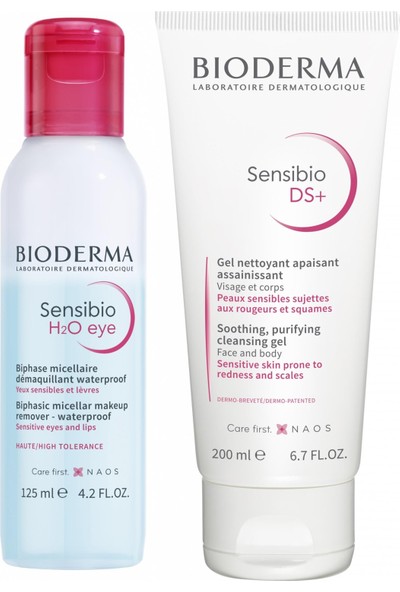 Bioderma Sensibio H2o Eye Çift Fazlı Makyaj Temizleyici 125 Ml+Bioderma Sensibio Ds+ Foaming Gel 200 Ml Bioderma Sensibio H2o Eye Çift Fazlı Makyaj Temizleyici 125 Ml+Bioderma Sensibio Ds+ Foaming Gel 200 Ml